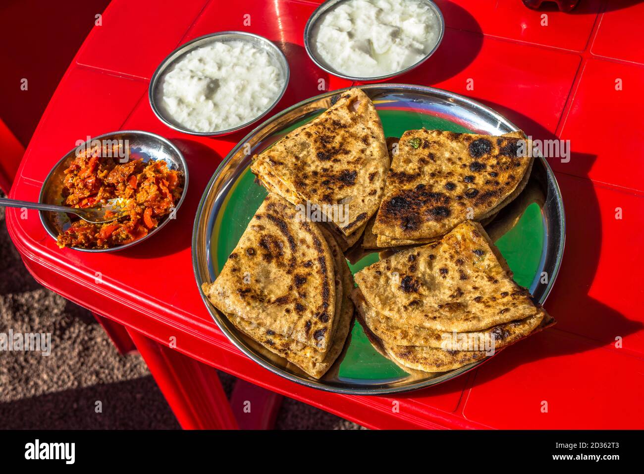 Indian Breakfast With Tea