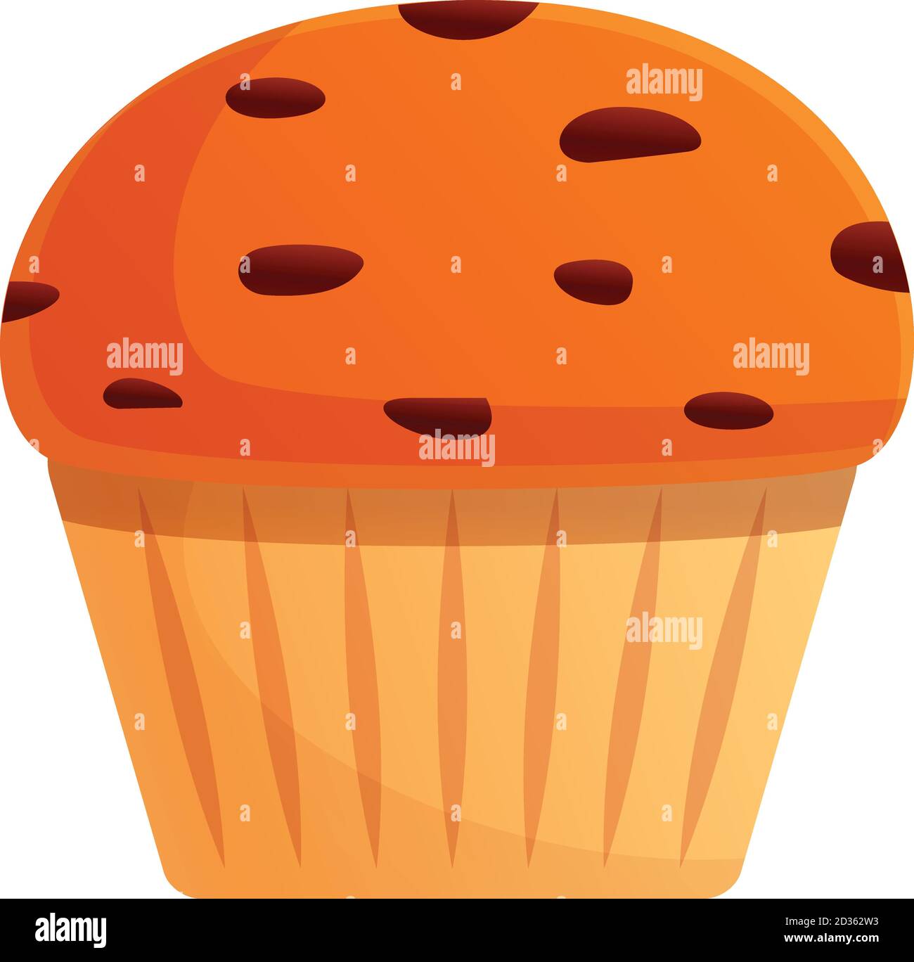 Autumn party cupcake icon. Cartoon of autumn party cupcake vector icon ...