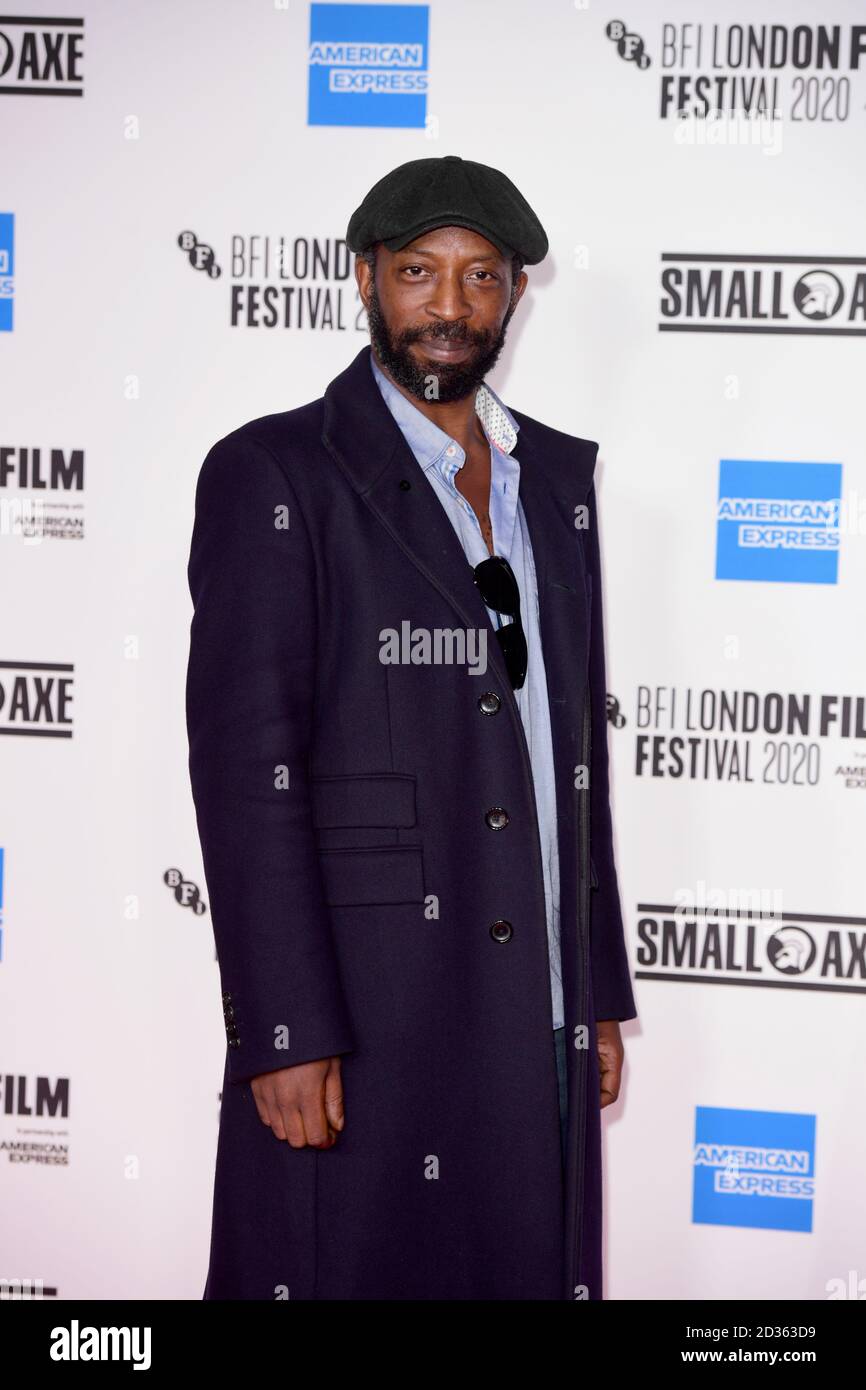 Actor Shaun Parkes attends the European premiere of Mangrove, on the ...