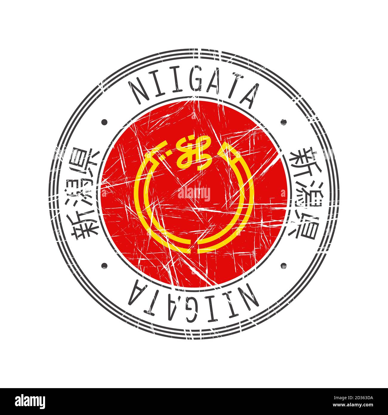 Niigata Prefecture, Japan. Vector rubber stamp over white background ...