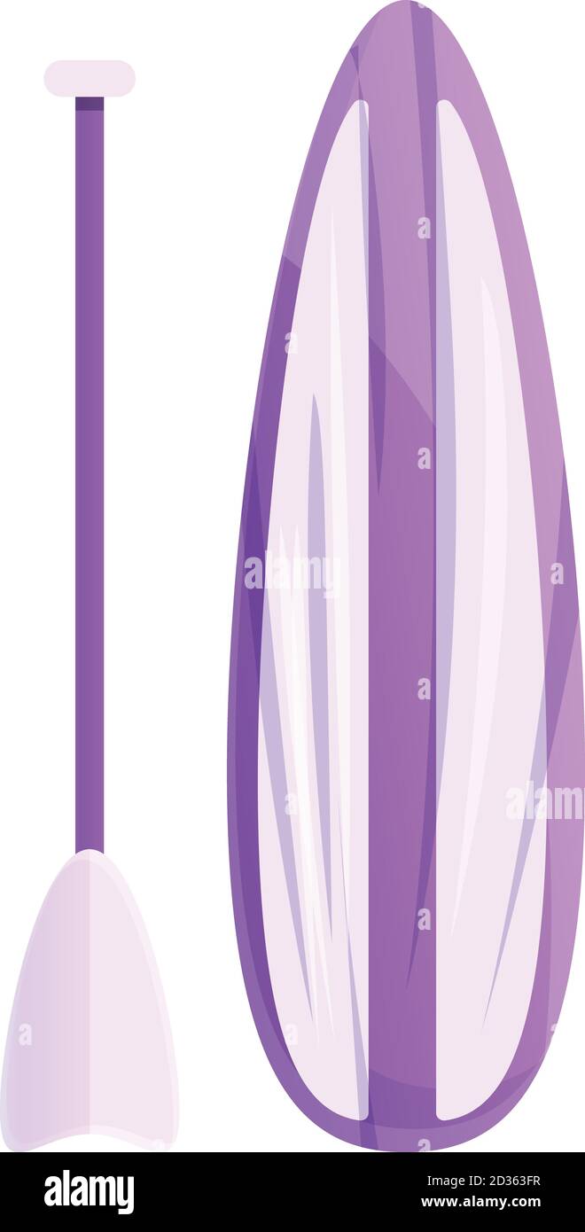 Water sup surfing icon. Cartoon of water sup surfing vector icon for web design isolated on ...