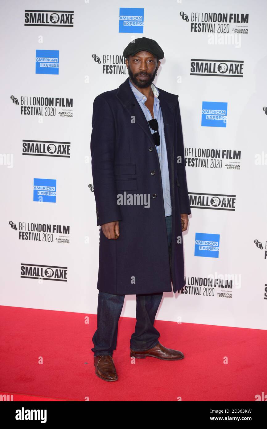 Actor Shaun Parkes attends the European premiere of Mangrove, on the ...