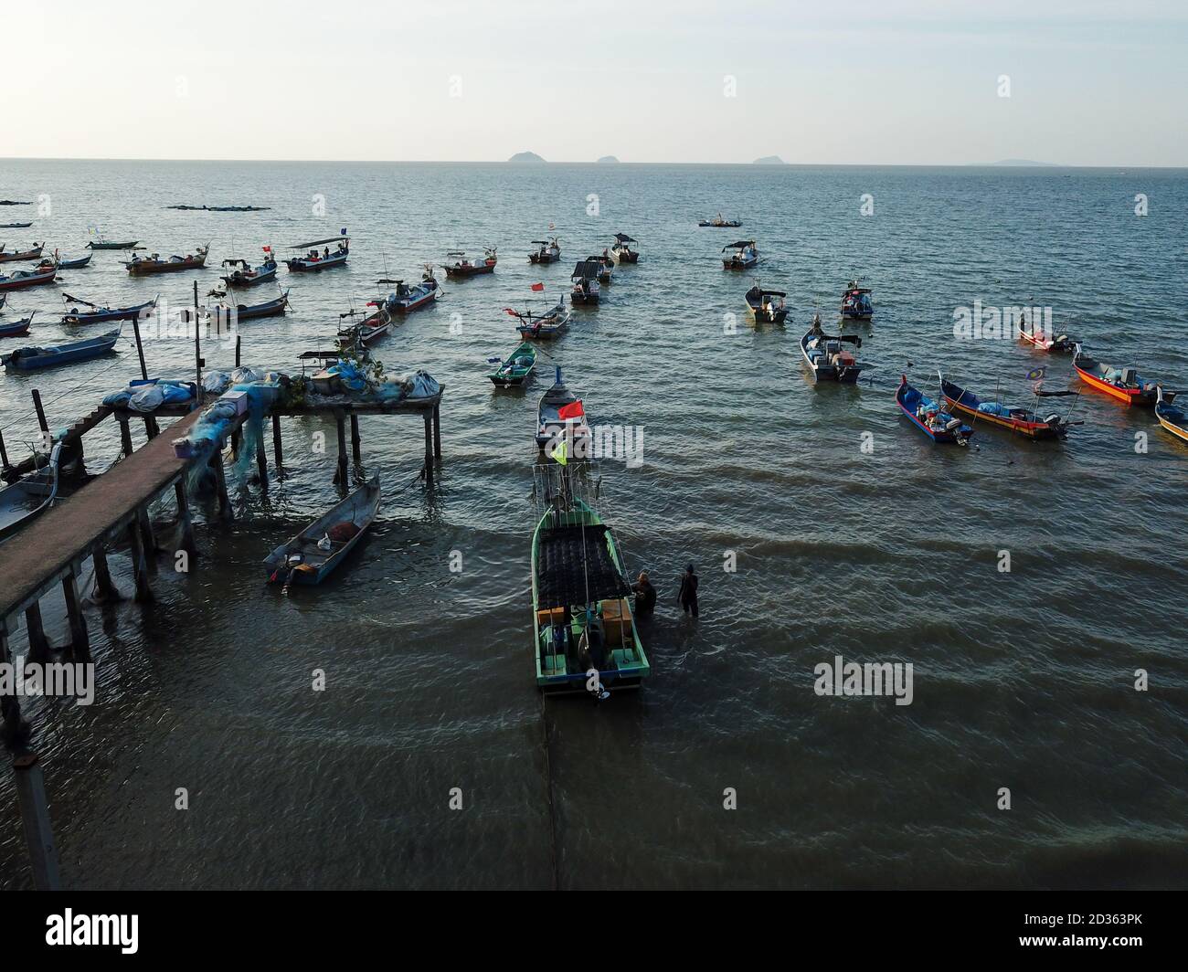 Pulau Sayak, Kedah/Malaysia - Feb 26 2020: Malaysia fishing boat at ...