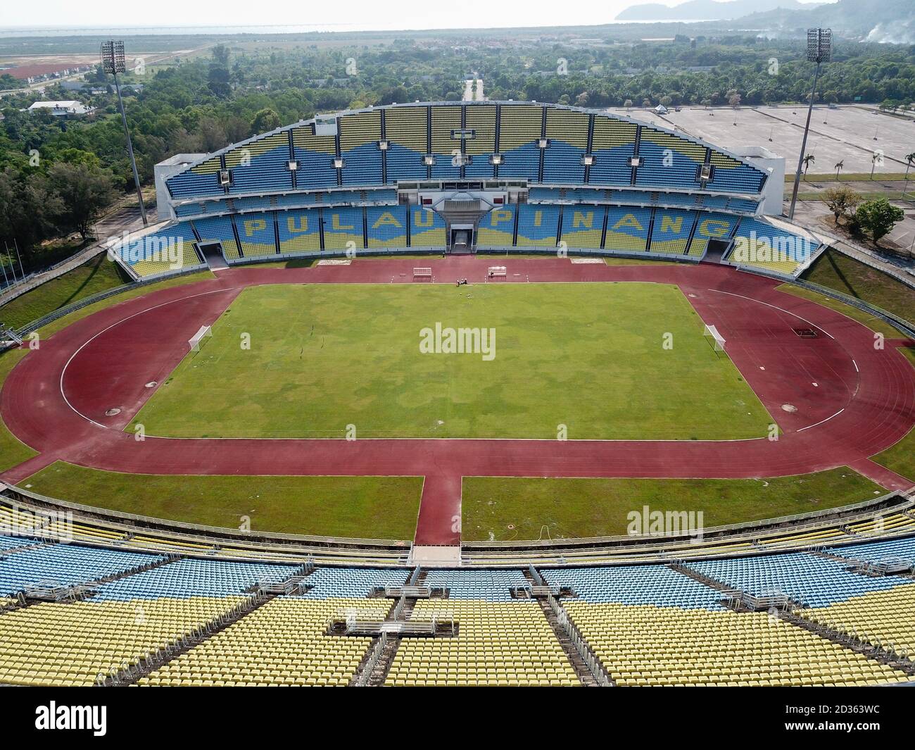 Batu Kawan, Penang/Malaysia - Feb 27 2020: Batu Kawan stadium football ...