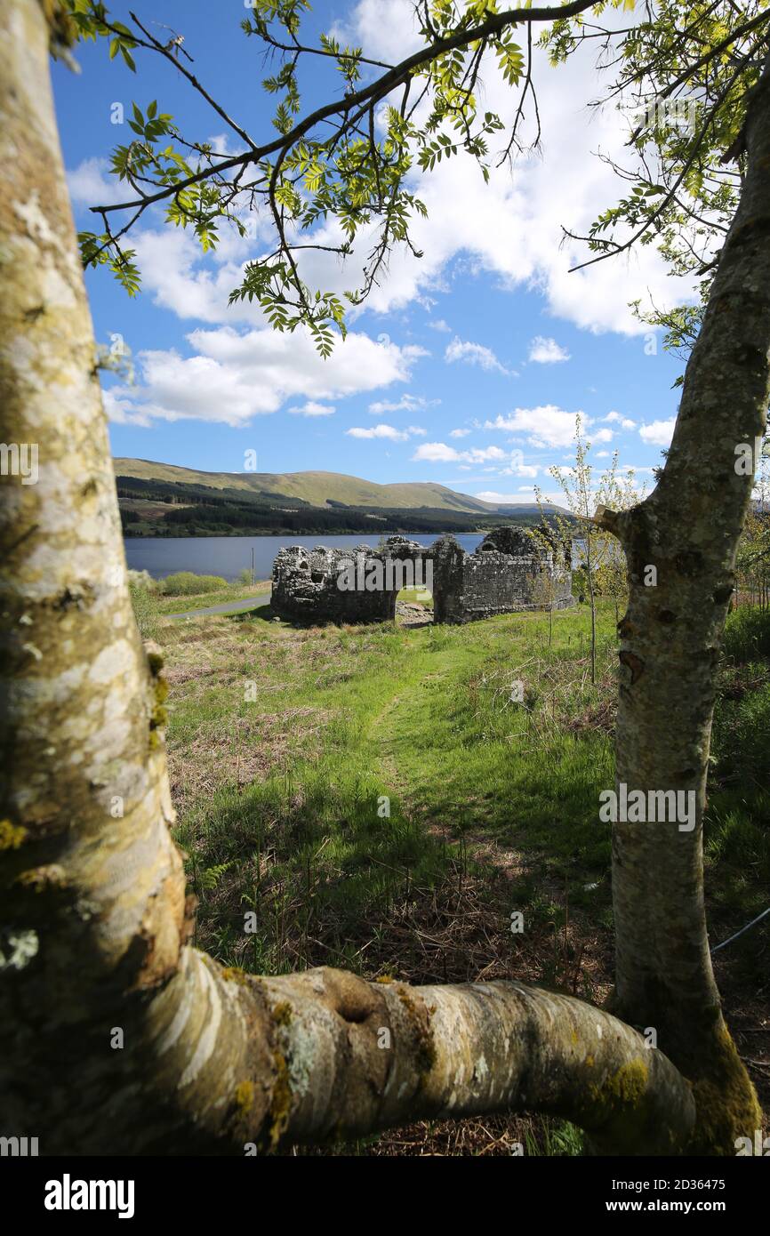Loch Doon Castle, Loch Doon, Ayrshire, Dumfries & Galloway, Scotland UK ...