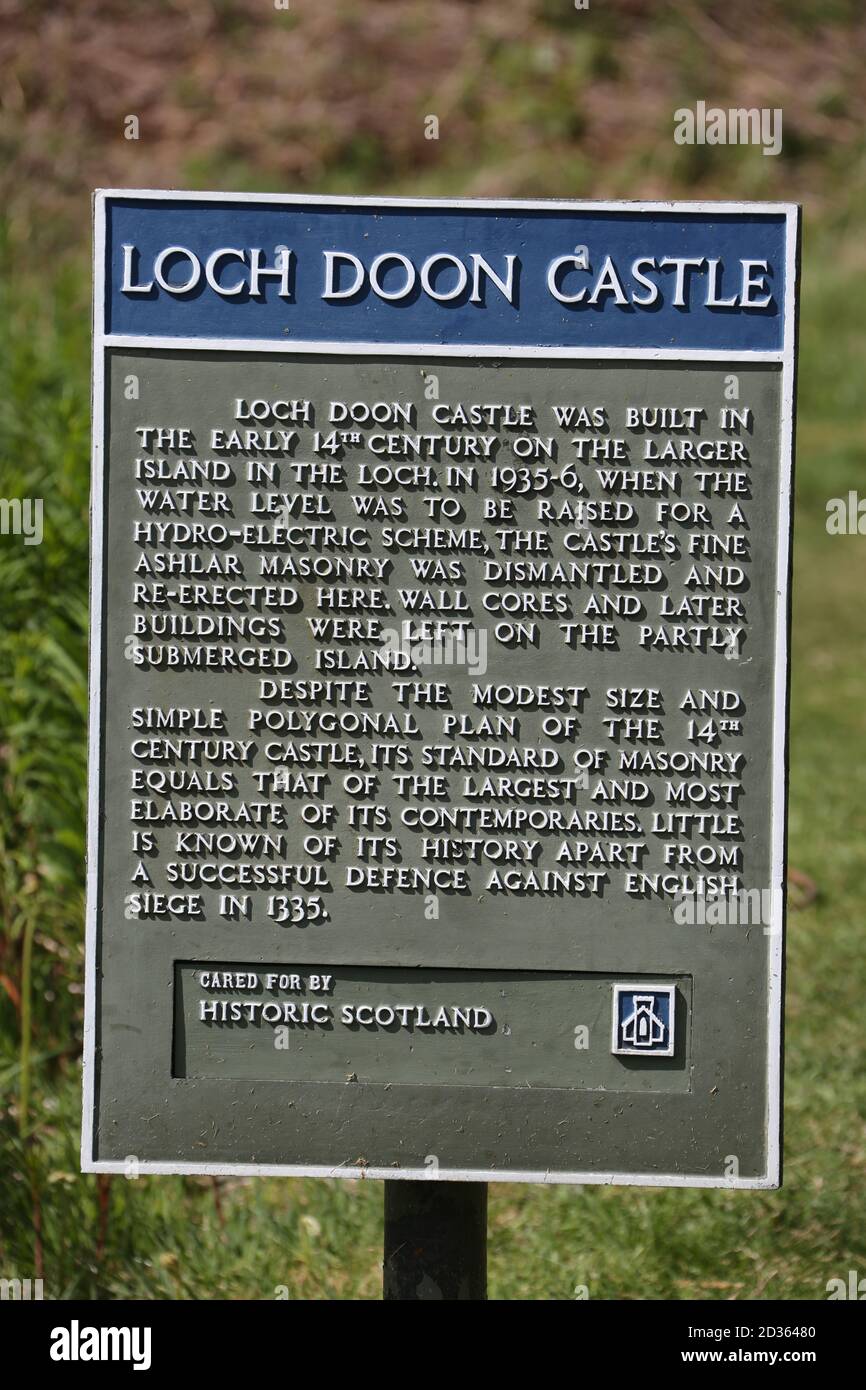 Loch Doon Castle, Loch Doon, Ayrshire, Dumfries & Galloway, Scotland UK ...
