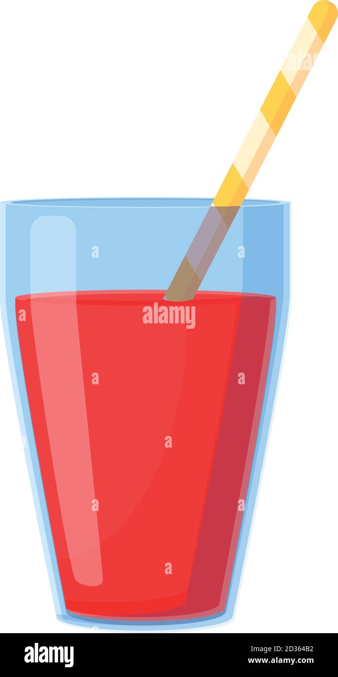 Summer party red drink icon. Cartoon of summer party red drink vector ...