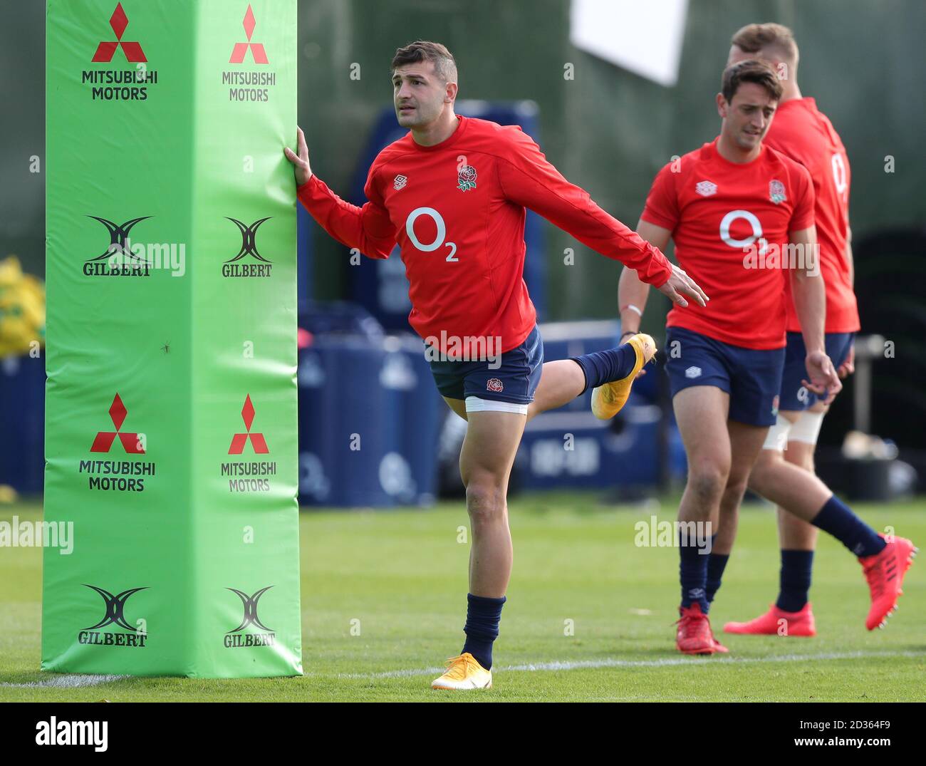 England's Jonny May (left) during a training session at The Lensbury ...