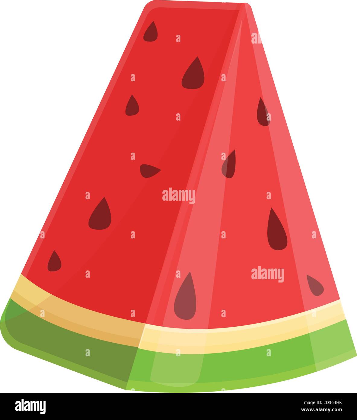Summer party watermelon piece icon. Cartoon of summer party watermelon ...