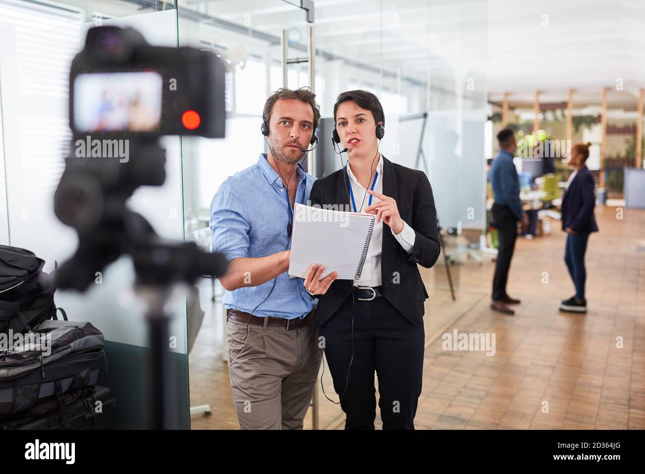 Professional camera recording seminar hi-res stock photography and ...