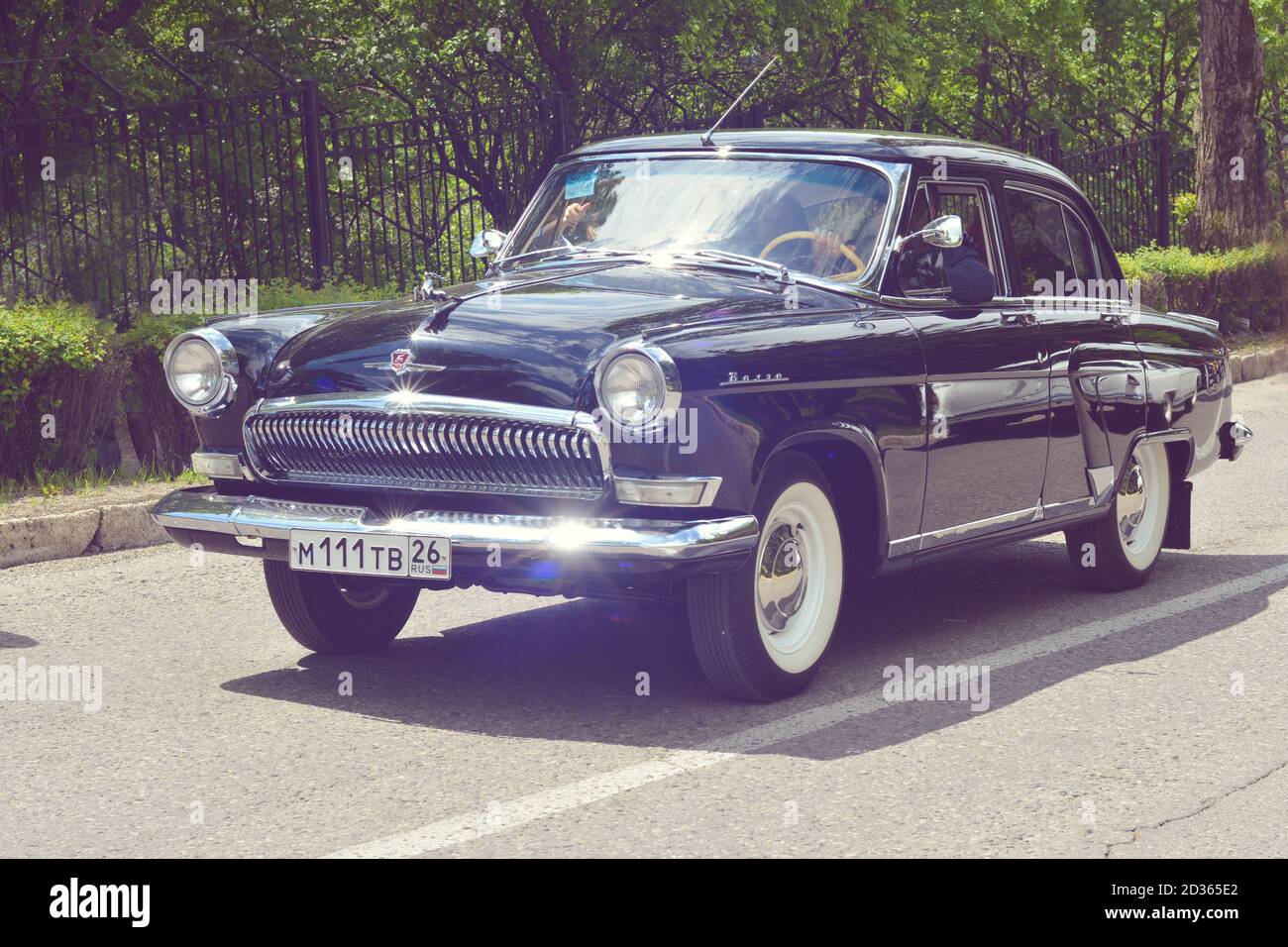 PYATIGORSK, RUSSIA - MAY 09, 2017: classic soviet retro car GAZ-21 ...