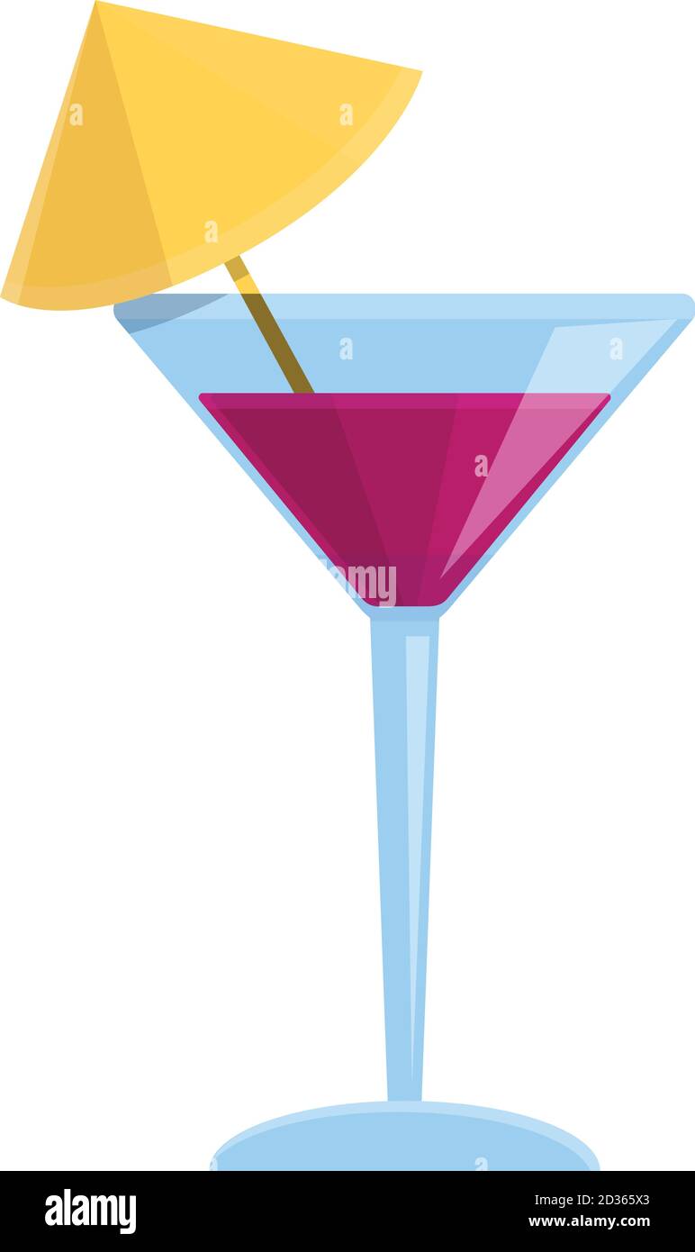 Summer party berry cocktail icon. Cartoon of summer party berry ...