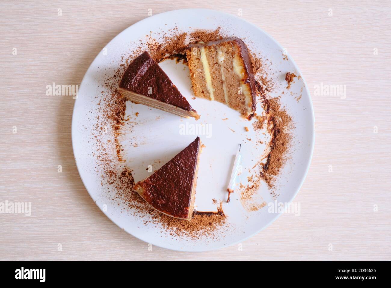 Half eaten birthday cake hi-res stock photography and images - Alamy