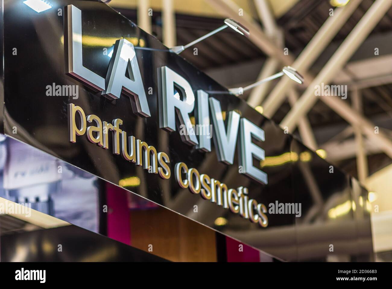 BOLOGNA (BO), ITALY - MARCH 14, 2019: light is enlightening LA RIVE ...