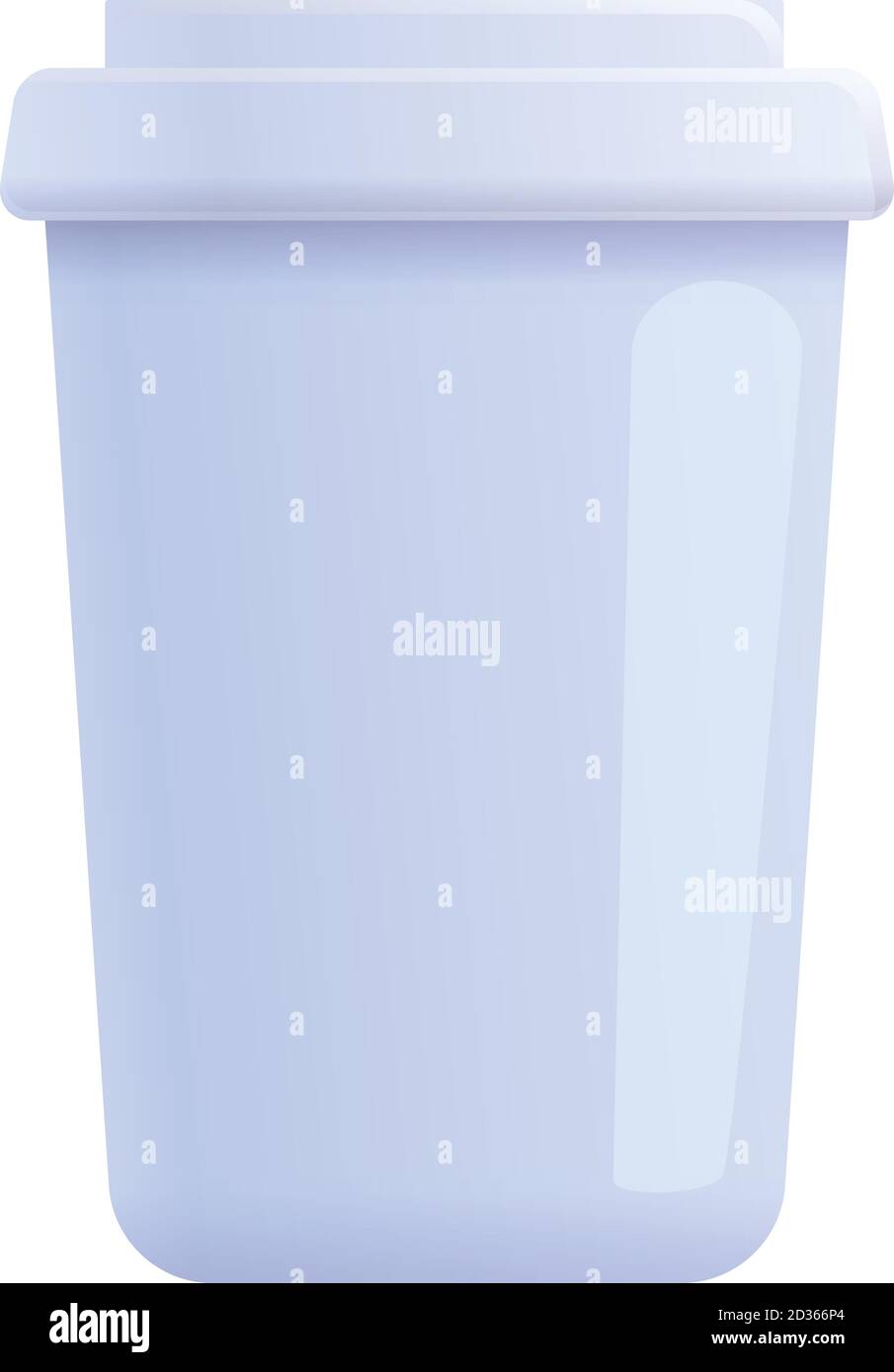 White plastic coffee cup icon. Cartoon of white plastic coffee cup ...