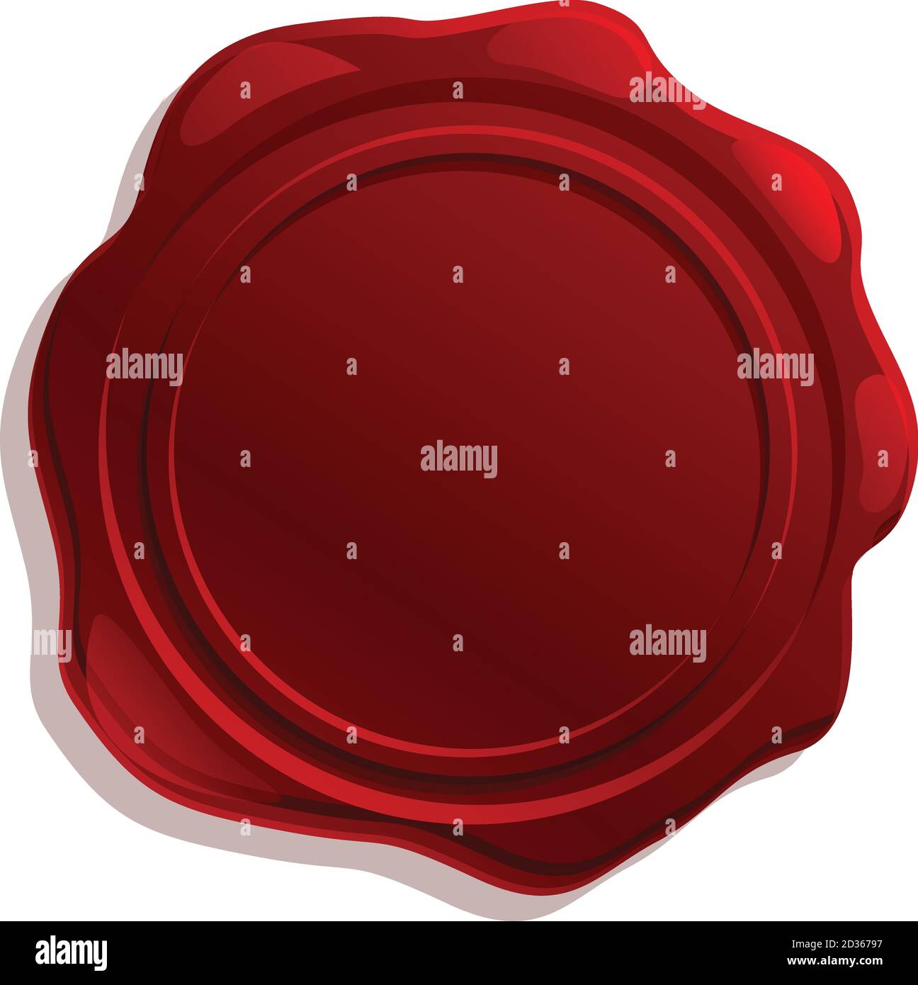 Postmark wax seal icon. Cartoon of postmark wax seal vector icon for ...