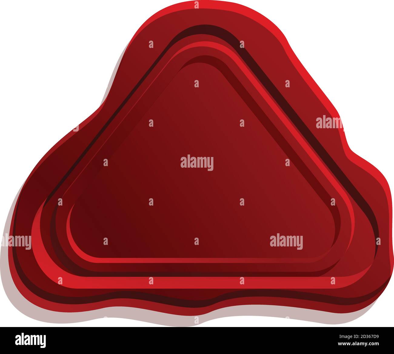 Old triangle wax seal icon. Cartoon of old triangle wax seal vector ...