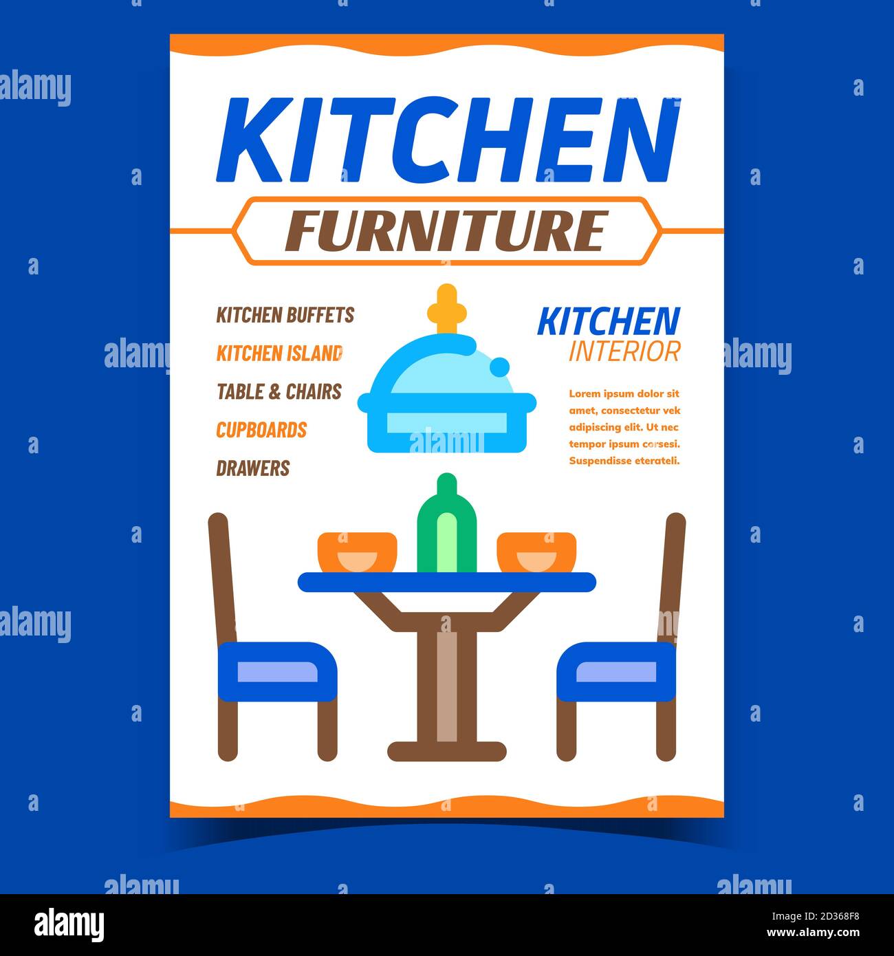 Kitchen Furniture Creative Promo Banner Vector Stock Vector Image & Art ...