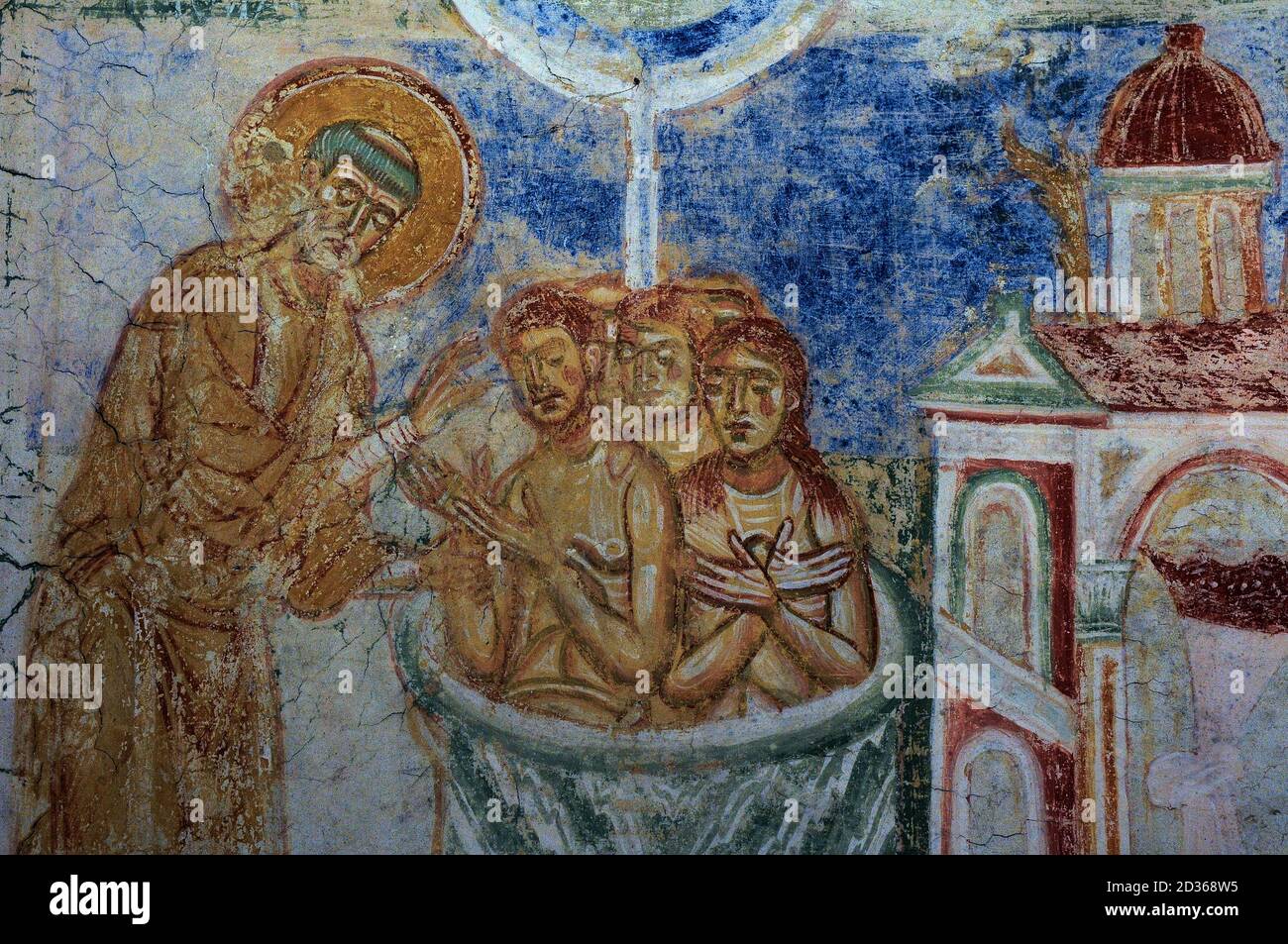 St Hermagoras, first bishop of Aquileia, baptising the people of the ...