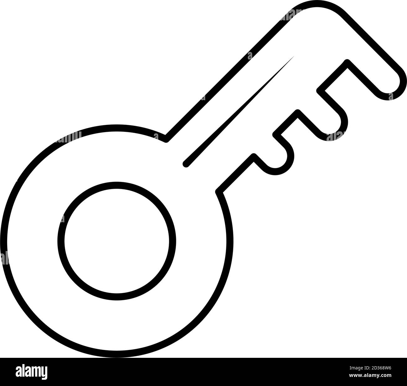 key retro pop art comic style, line icon vector illustration Stock ...