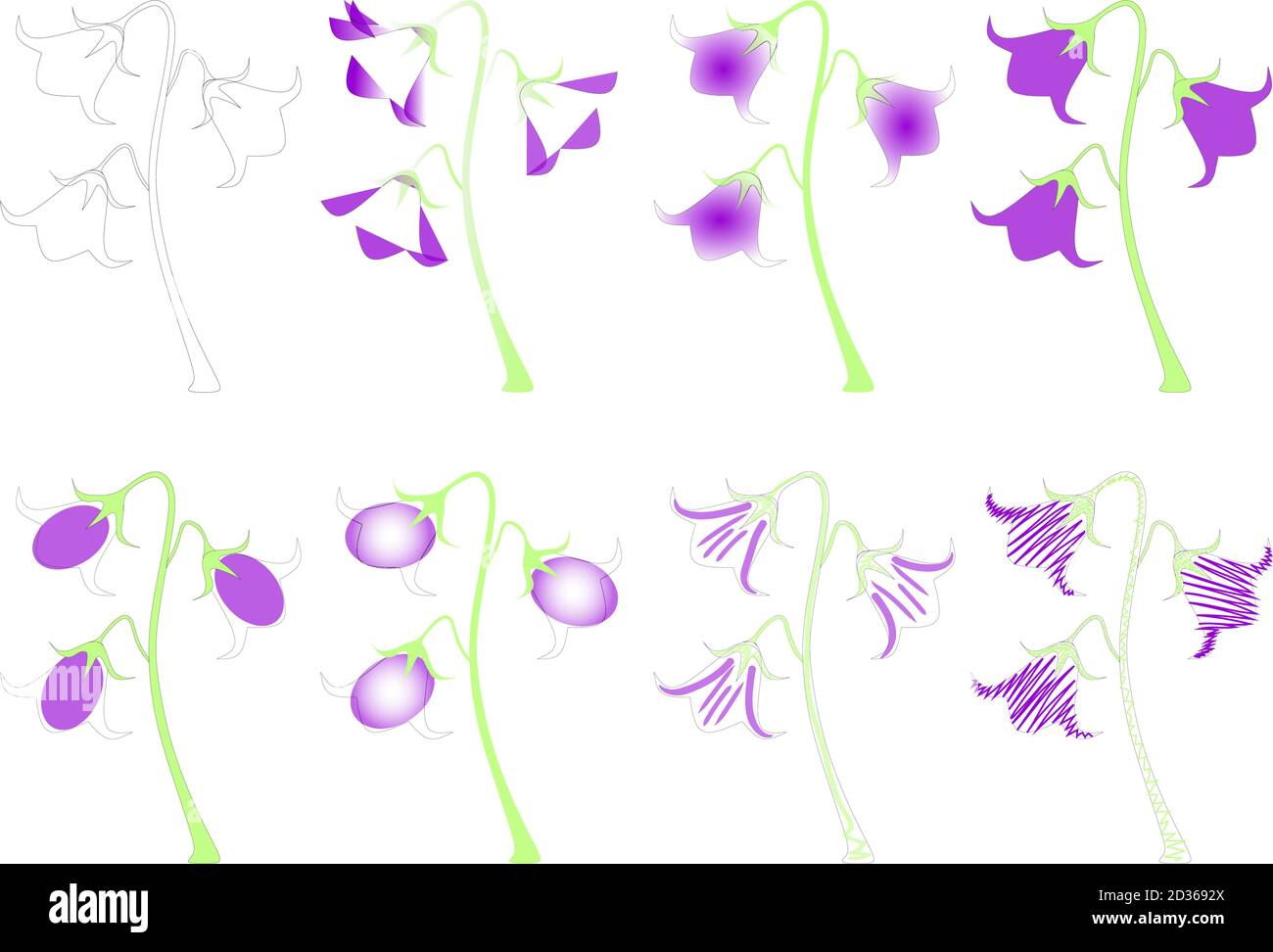 Bell flower vector vectors hi-res stock photography and images - Alamy