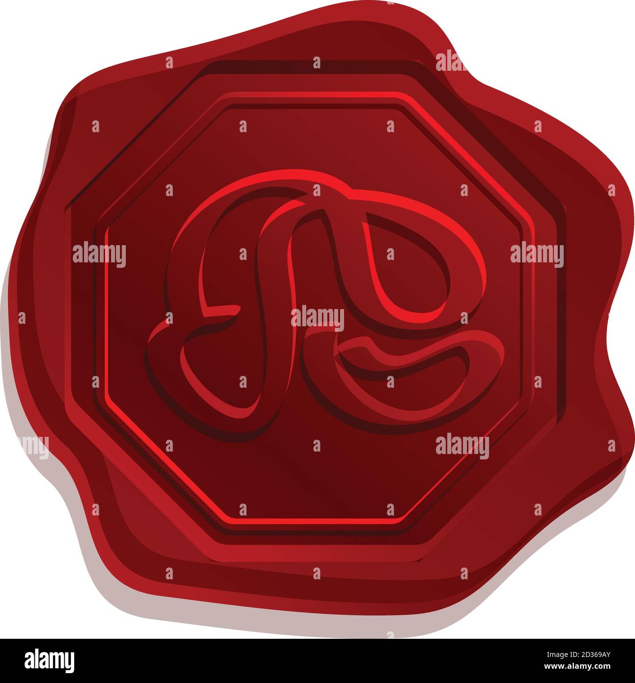 Wax seal stamp icon. Cartoon of wax seal stamp vector icon for web ...