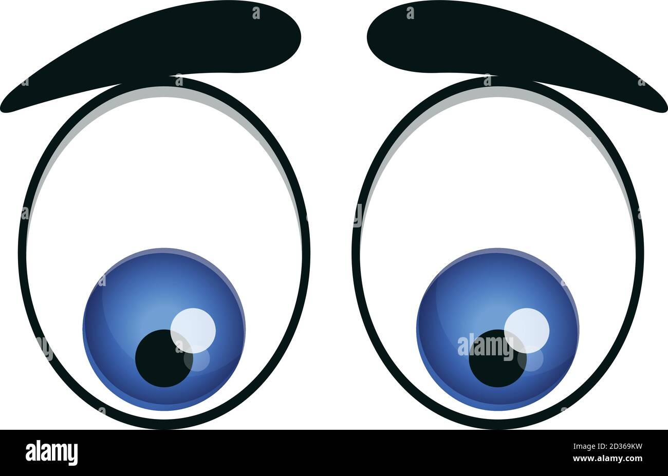 Looking eyes icon. Cartoon of looking eyes vector icon for web design ...