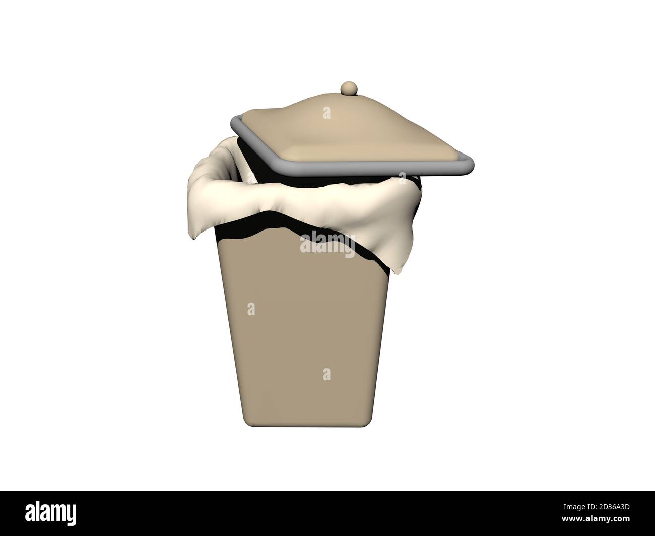 square plastic trash can with lid Stock Photo - Alamy