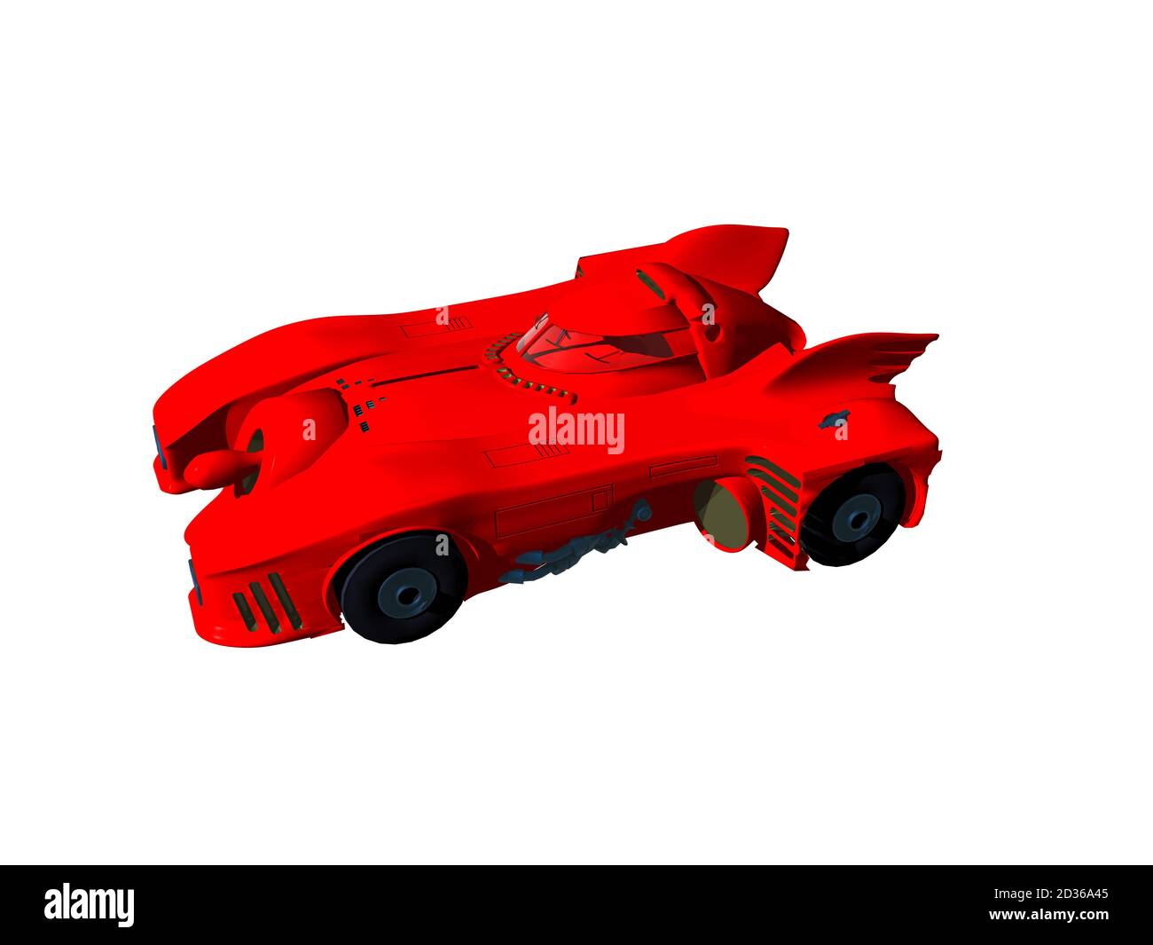red futuristic racing car on the street Stock Photo - Alamy