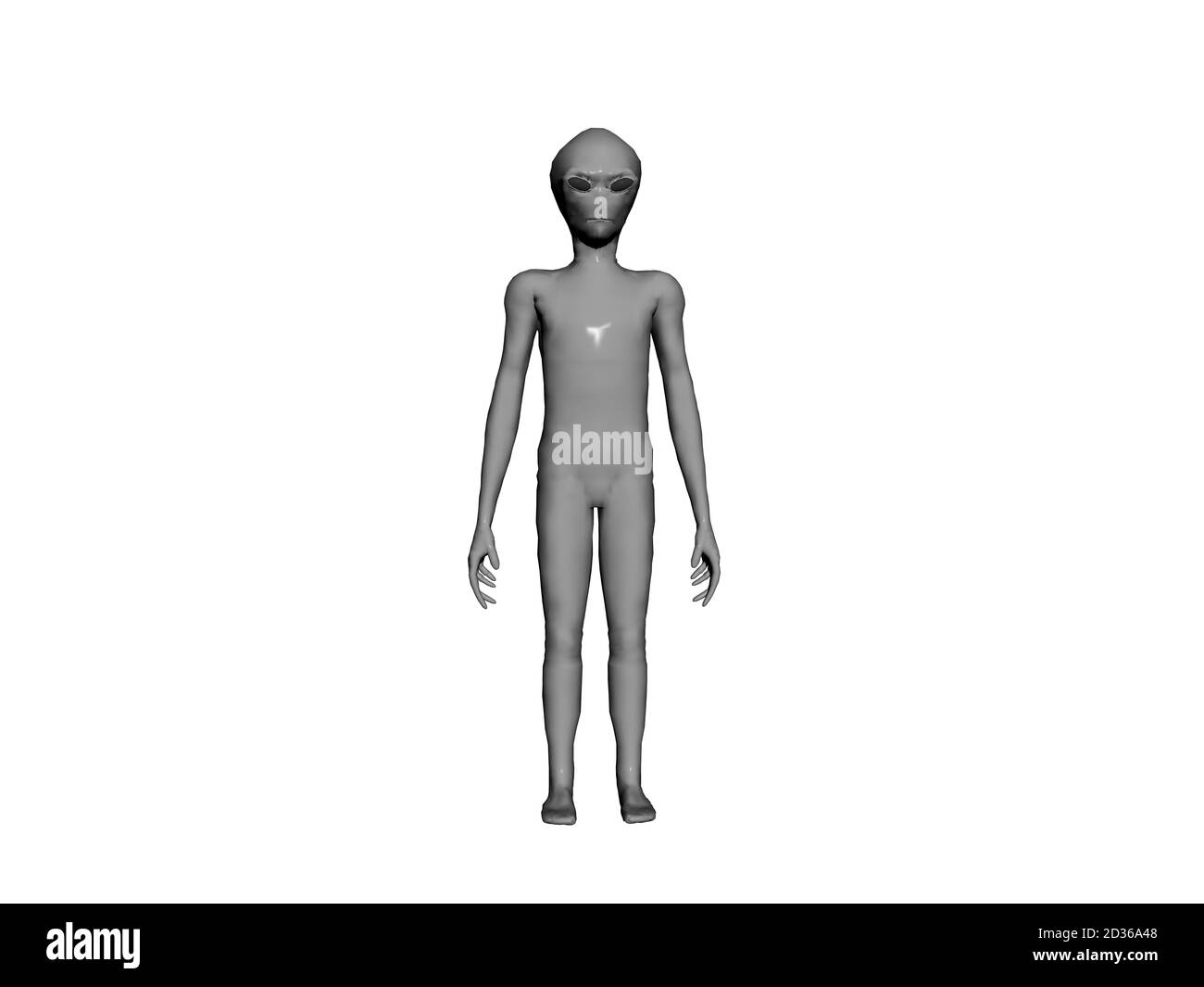 little gray male as an alien Stock Photo - Alamy