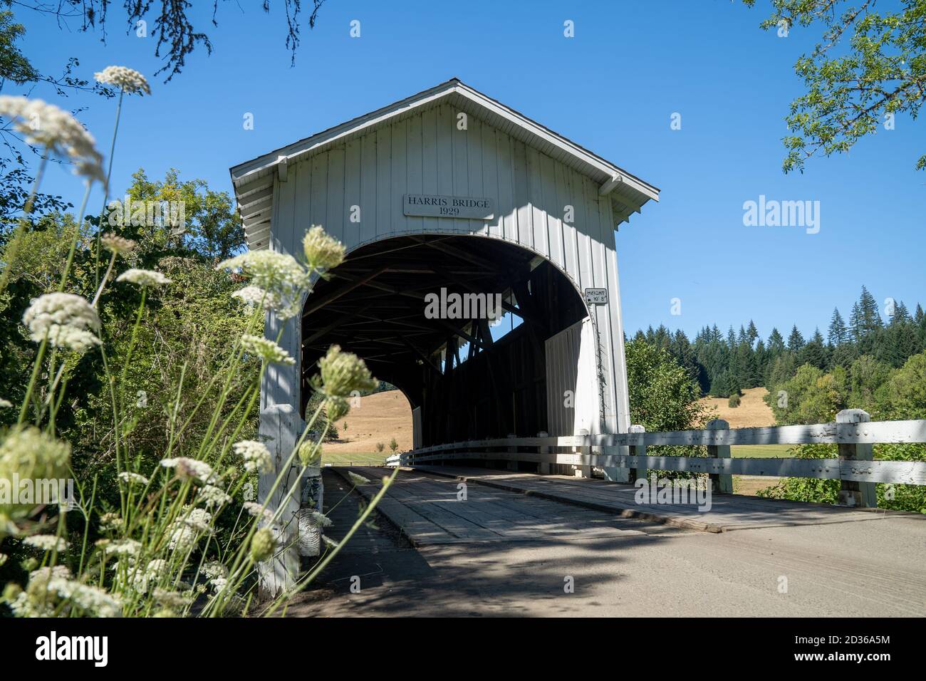 The Harris covered bridge in Philomath, Oregon, built in 1929 Stock ...
