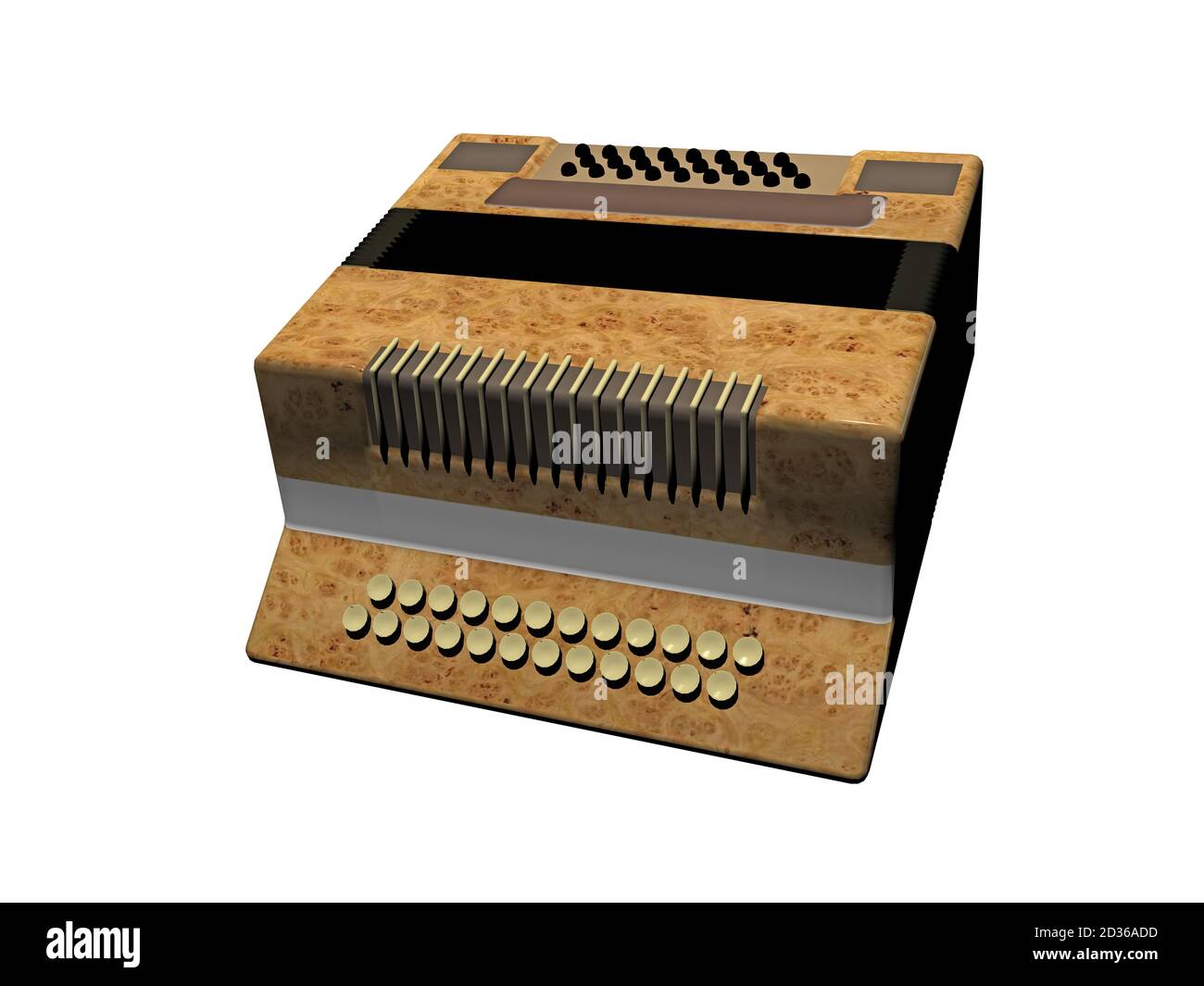 Accordion with keys for playing music Stock Photo - Alamy