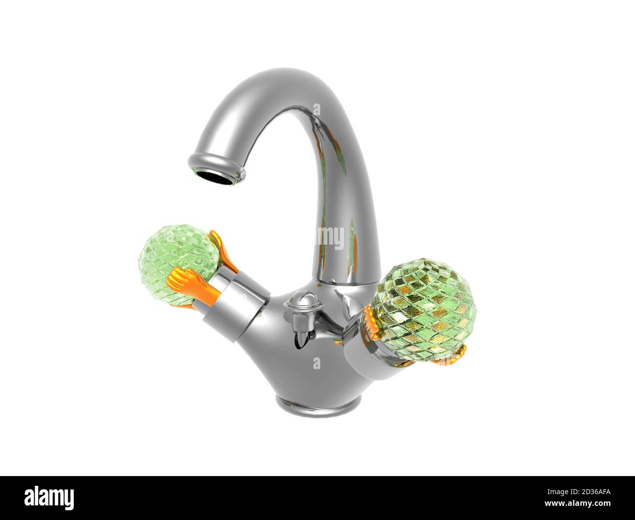 Faucet bathroom controls Cut Out Stock Images & Pictures - Alamy
