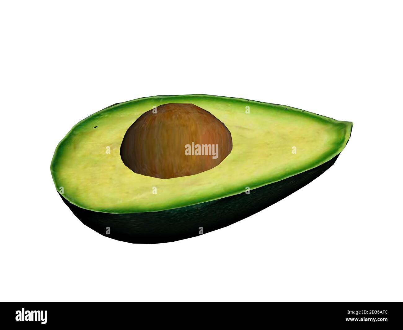Avocado with pulp and core Stock Photo - Alamy