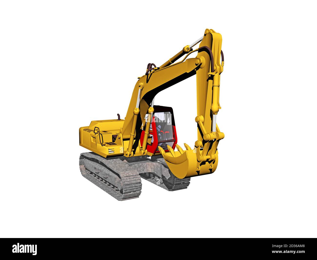 Arm of excavator Cut Out Stock Images & Pictures - Alamy