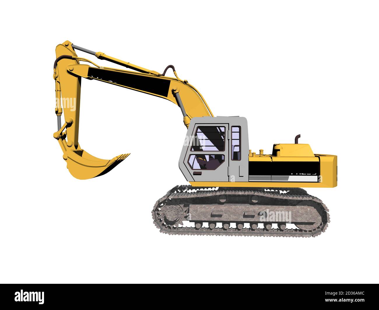Arm of excavator Cut Out Stock Images & Pictures - Alamy