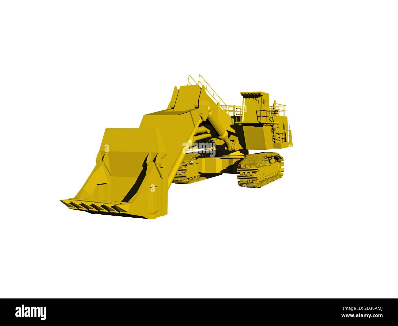 yellow excavator on construction site Stock Photo - Alamy