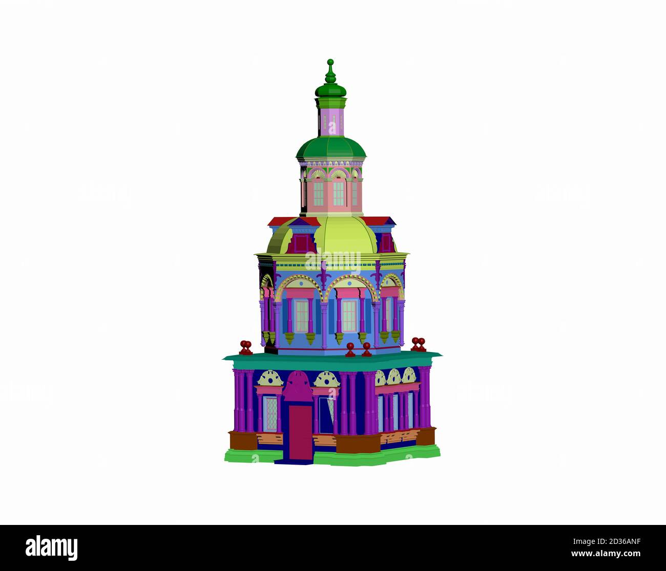 sacred russian church building with towers Stock Photo - Alamy