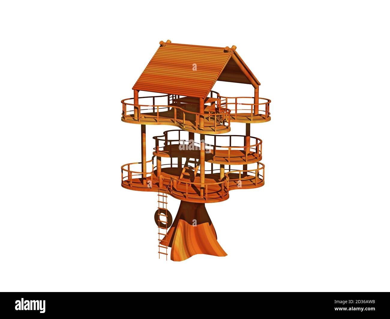 multi-storey tree house in sequoia Stock Photo - Alamy