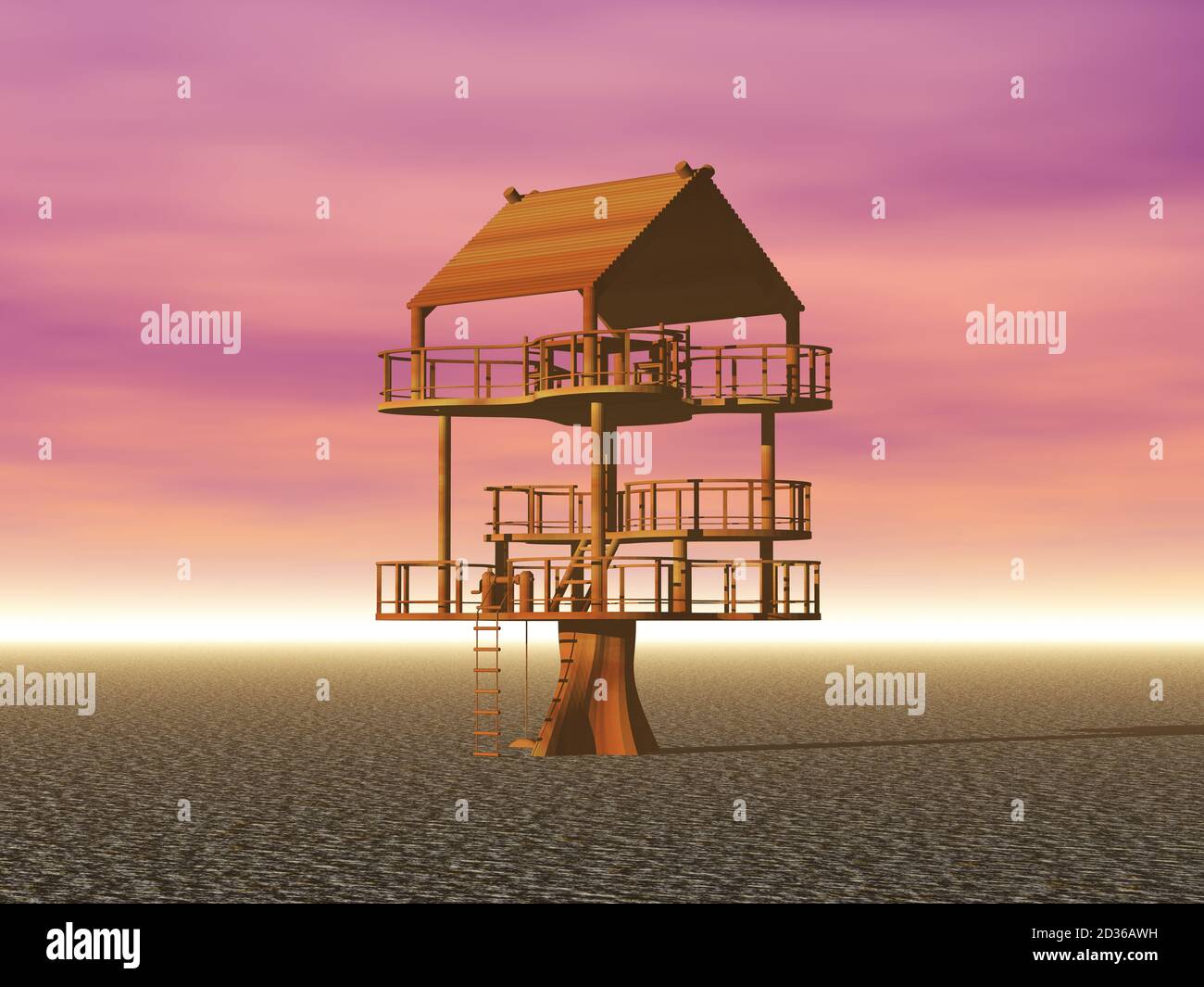 multi-storey tree house in sequoia Stock Photo - Alamy