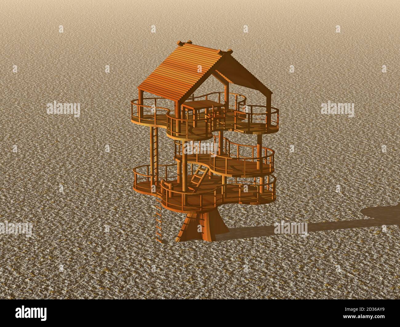 multi-storey tree house in sequoia Stock Photo - Alamy