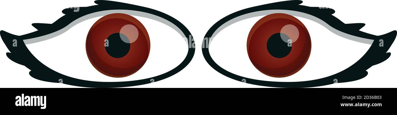 Brown eyes icon. Cartoon of brown eyes vector icon for web design ...