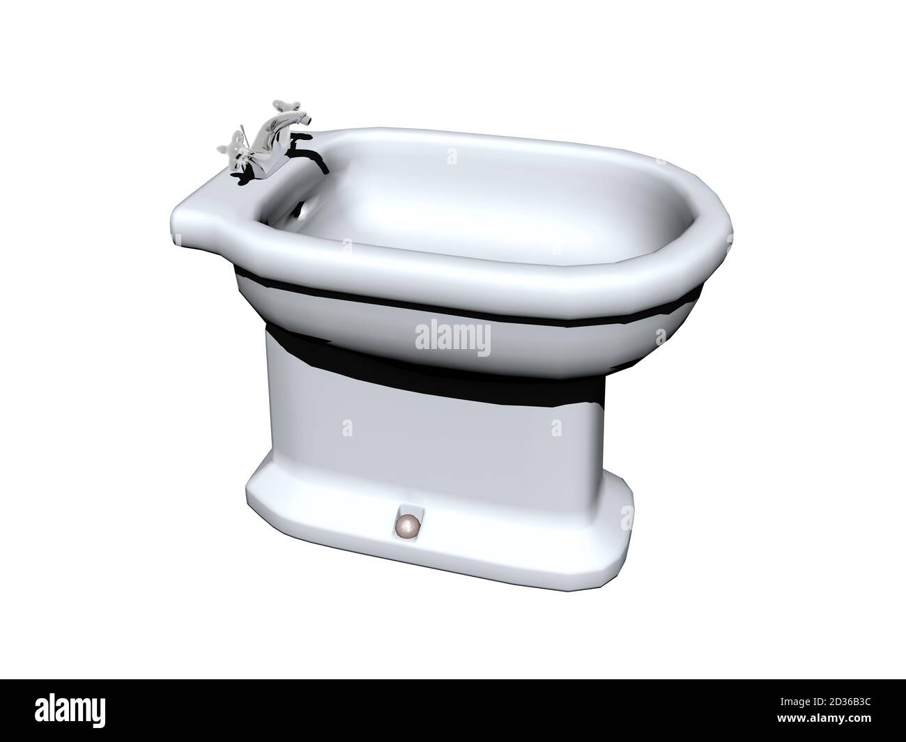 ceramic bidet with tap in the bathroom Stock Photo - Alamy