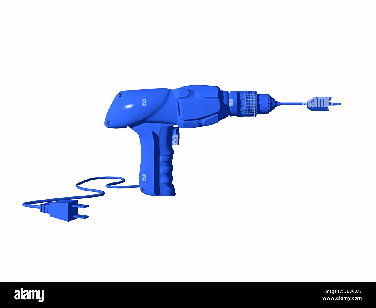 blue drill with power cord Stock Photo - Alamy