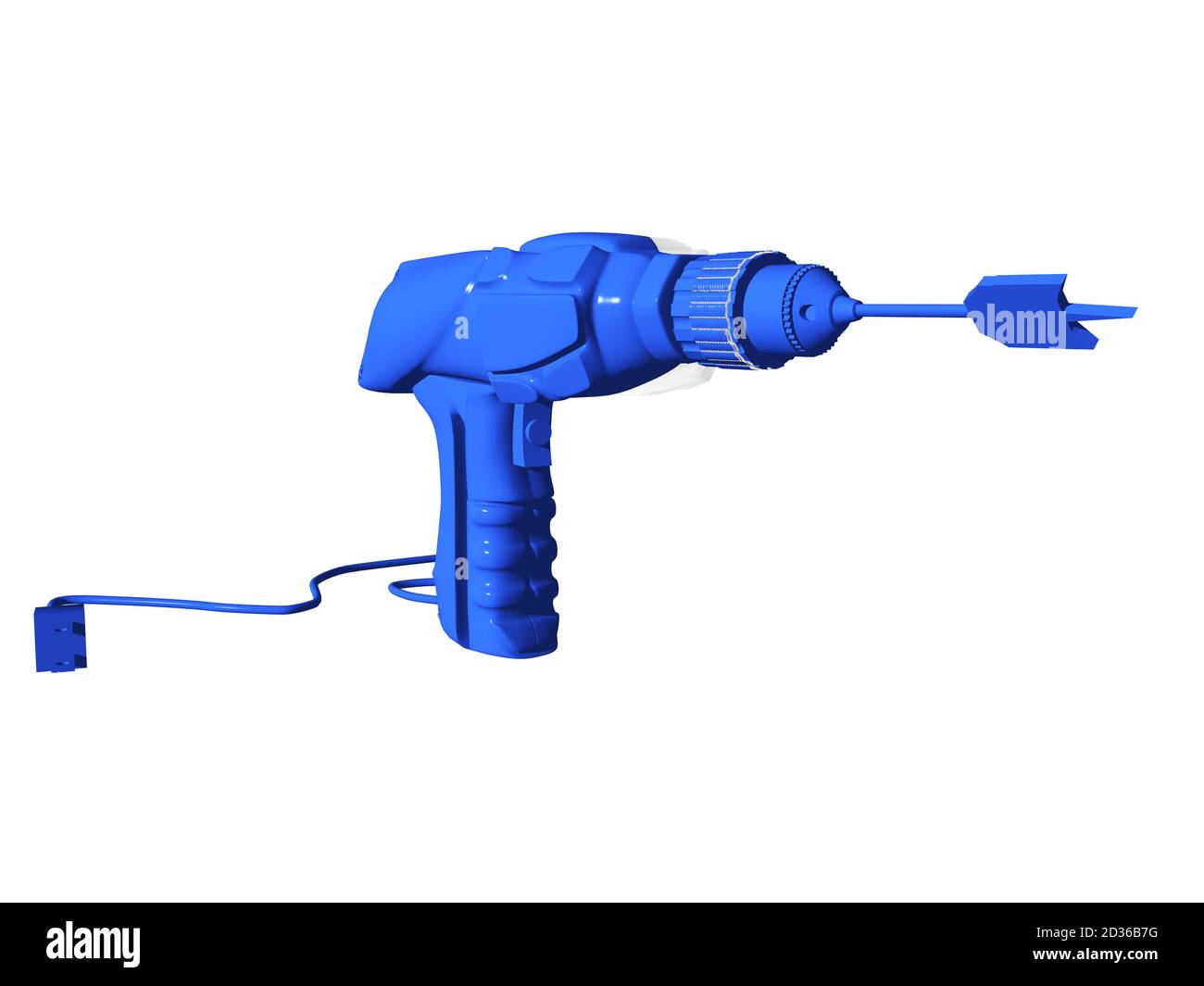 blue drill with power cord Stock Photo - Alamy