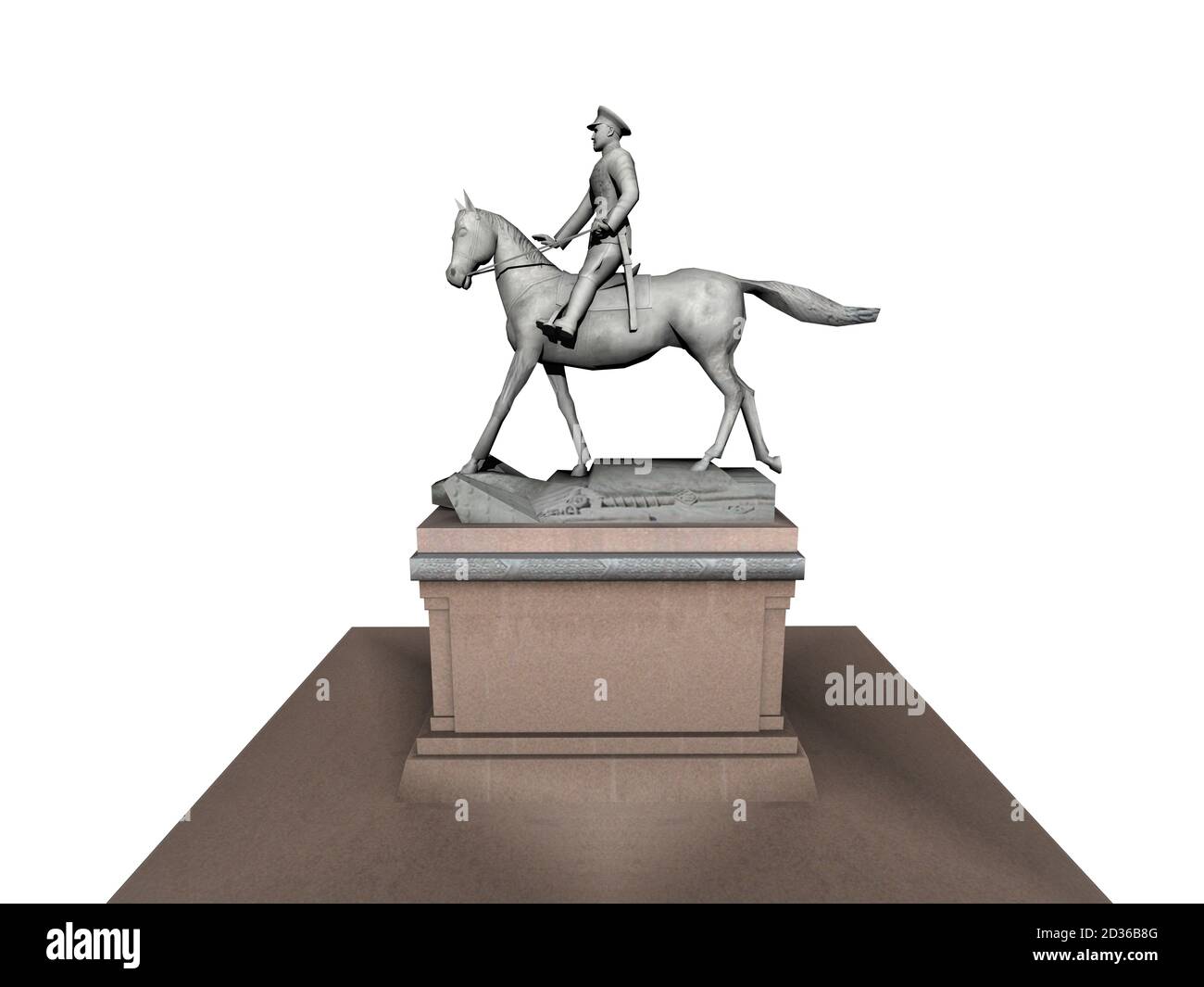 high equestrian statue on base as a monument Stock Photo - Alamy