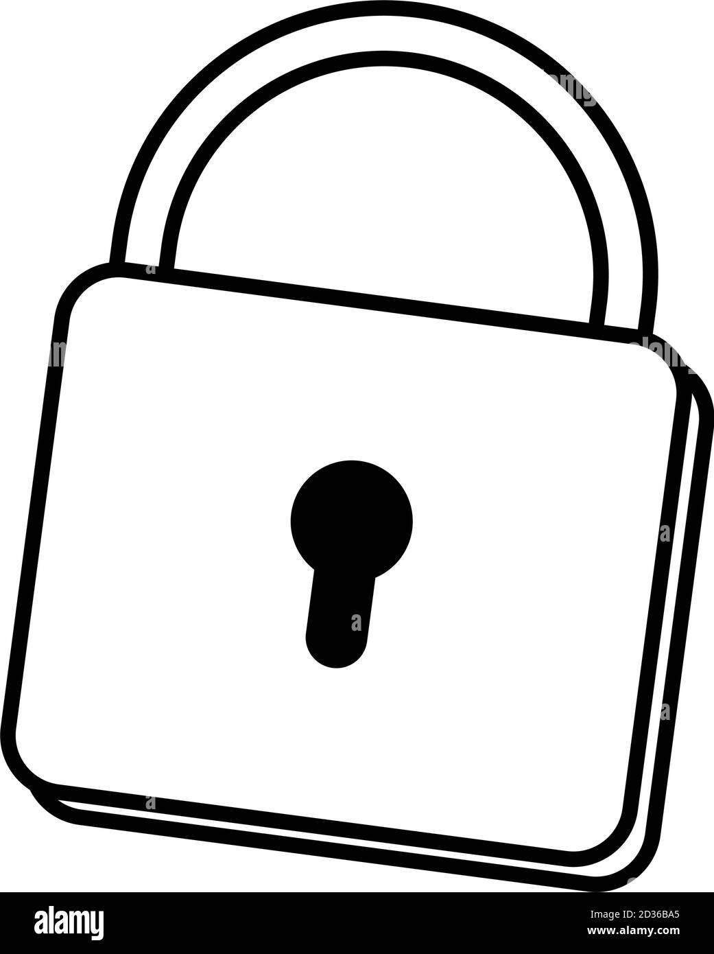 closed padlock pop art comic style, line icon vector illustration Stock ...