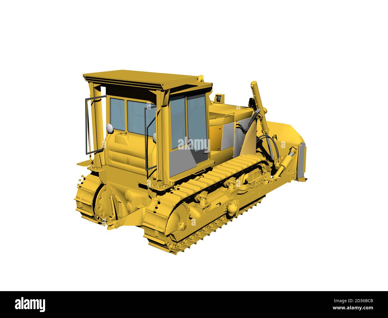 Yellow tracked vehicle on Cut Out Stock Images & Pictures - Alamy