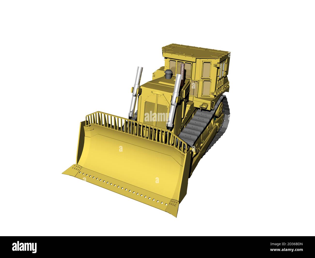 yellow bulldozer at construction site Stock Photo - Alamy