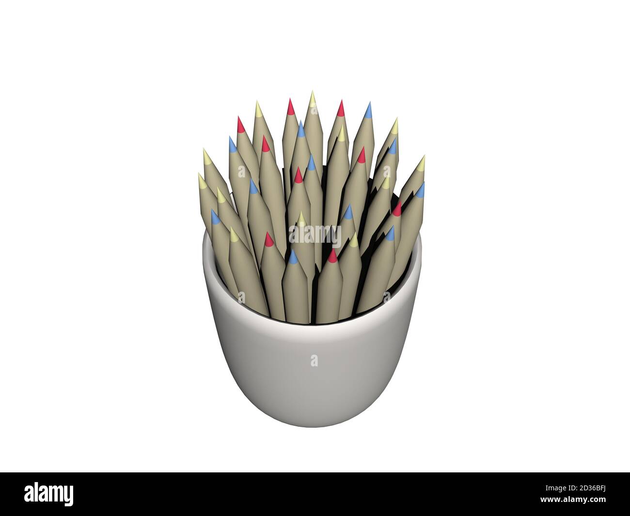 white ceramic bowl with crayons Stock Photo - Alamy